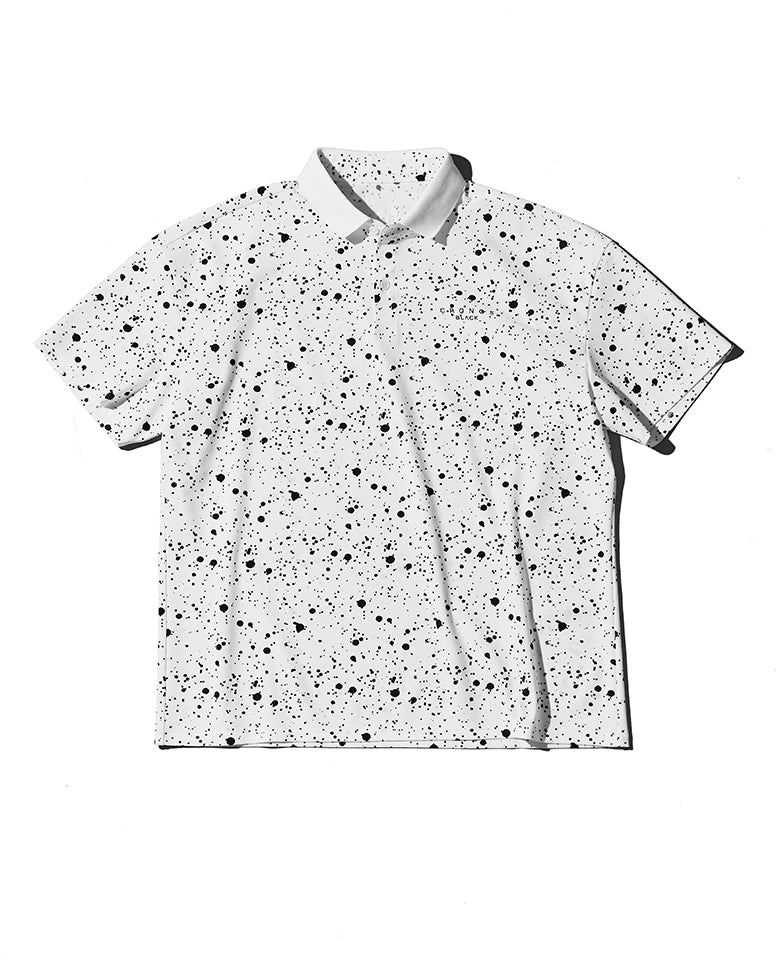 クロノス ブラック スプラッシュ プリント ポロ – 買えるLEON